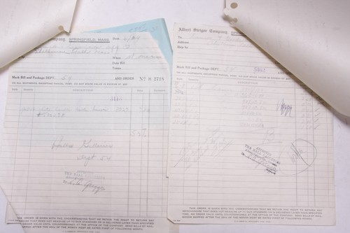 1931 Lamson Goodnow Albert Steiger Co Springfield MA Handwritten ...