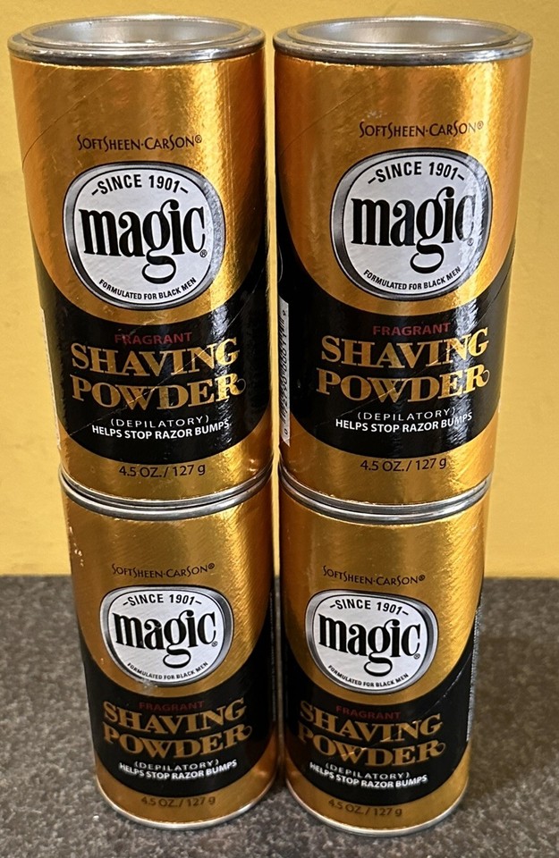 SoftSheen-Carson Magic Shaving Powder, Razorless Shaving, Lot of 4 Cans ...