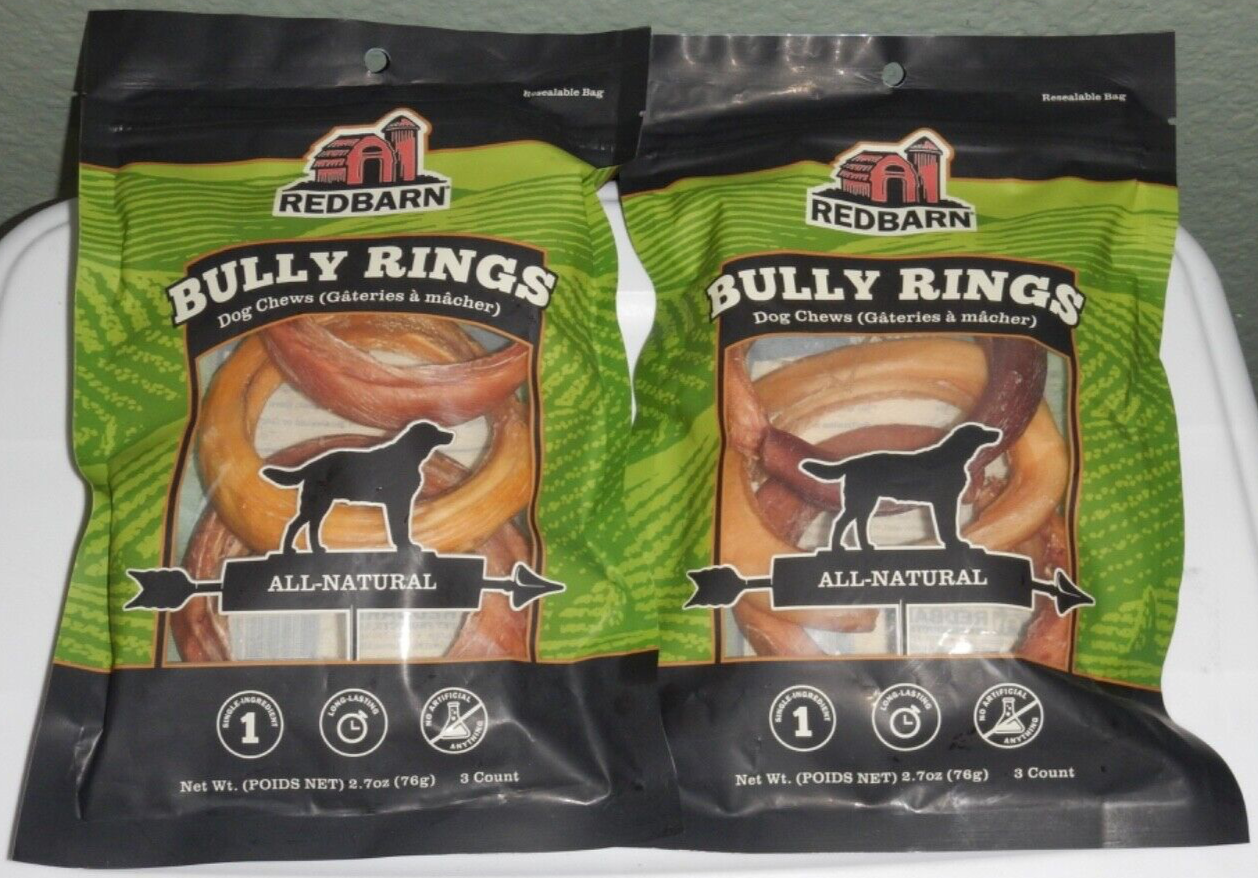 RedBarn Naturals Bully Rings for dogs 3 count chews ~ LOT OF 2 | eBay