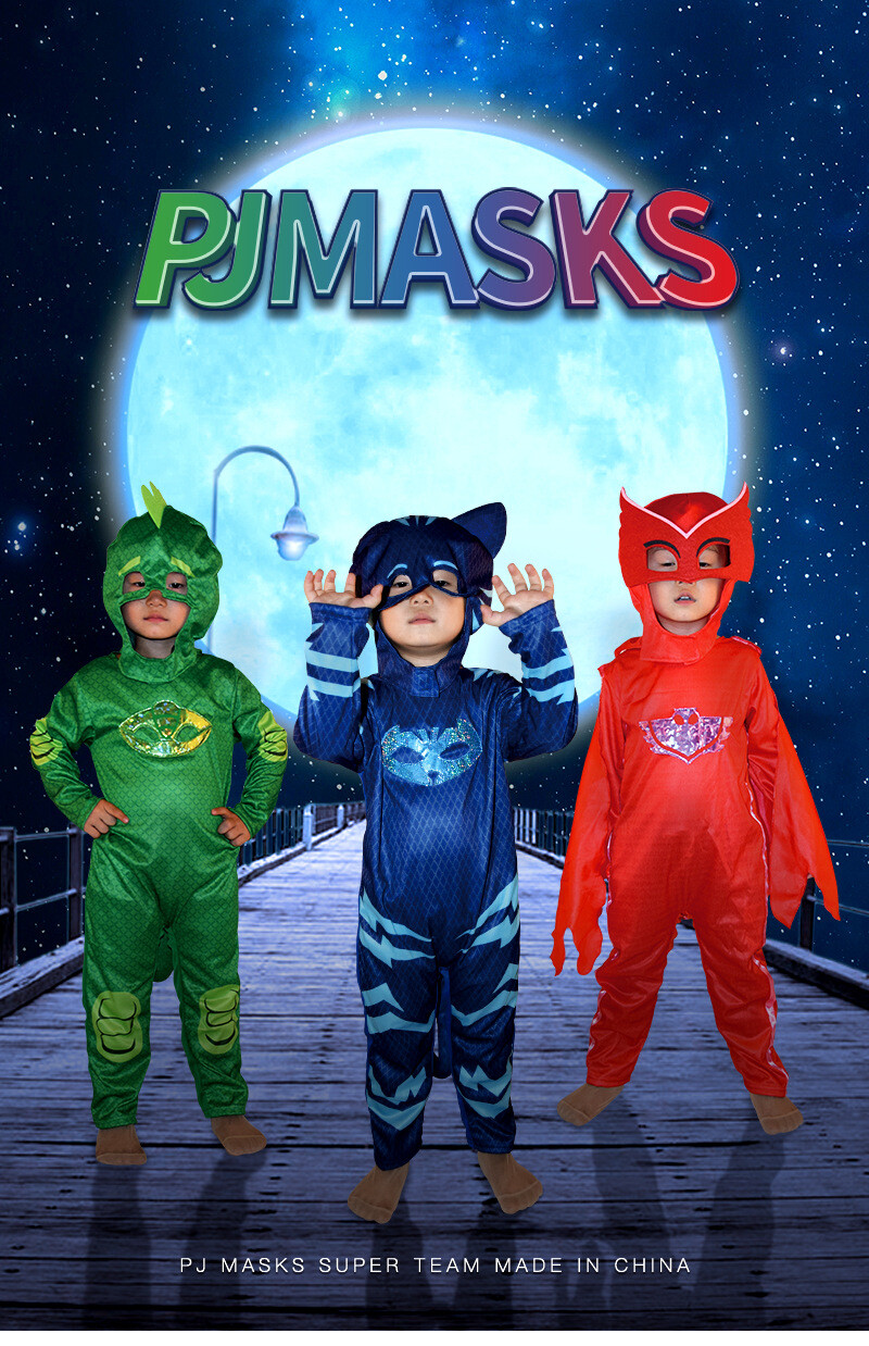 PJ Masks Kids Boys Costume Connor Greg Amaya Cosplay Fancy Party ...