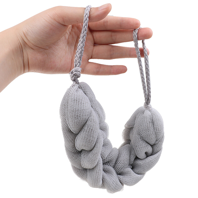 Body Exfoliate Puff Bath Sponge Scrub Mesh Net Ball Massage Ball Back ...