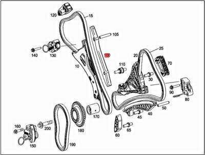 Genuine MERCEDES Chain sliding rail 2780520000 | eBay