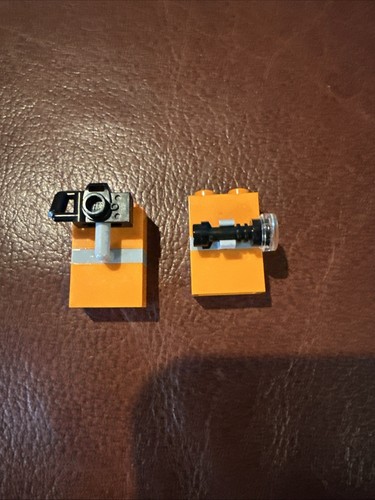 Lego Camera & Flashlight Attached To Orange Brick | eBay