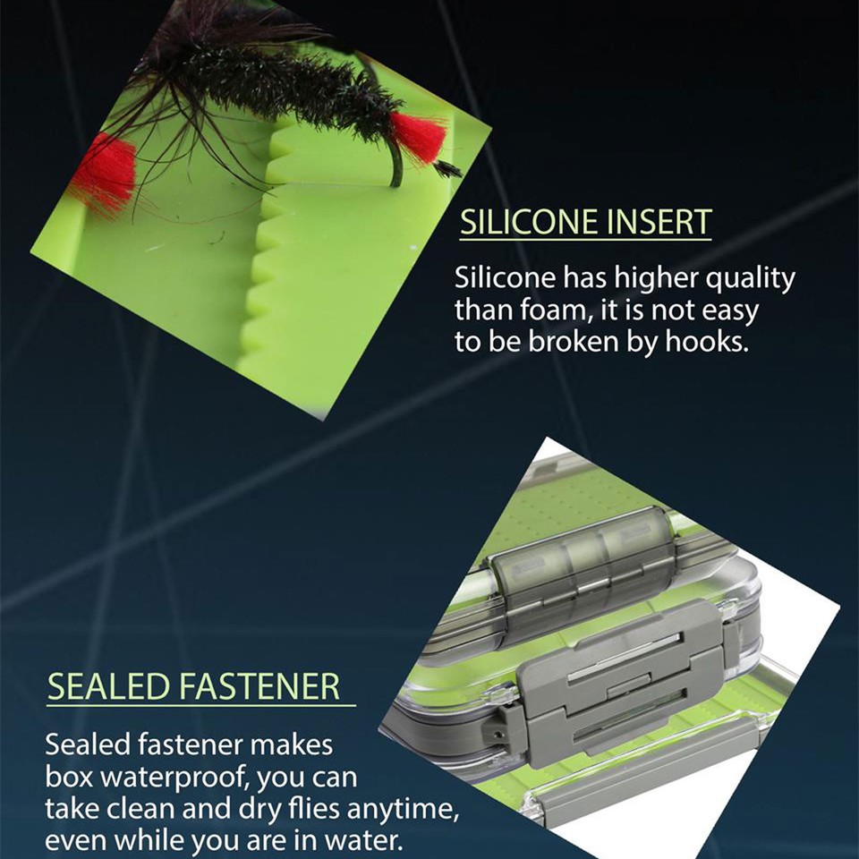 Maxcatch Fly Fishing Box Waterproof Double Side Clear Lid Tackle Jig ...