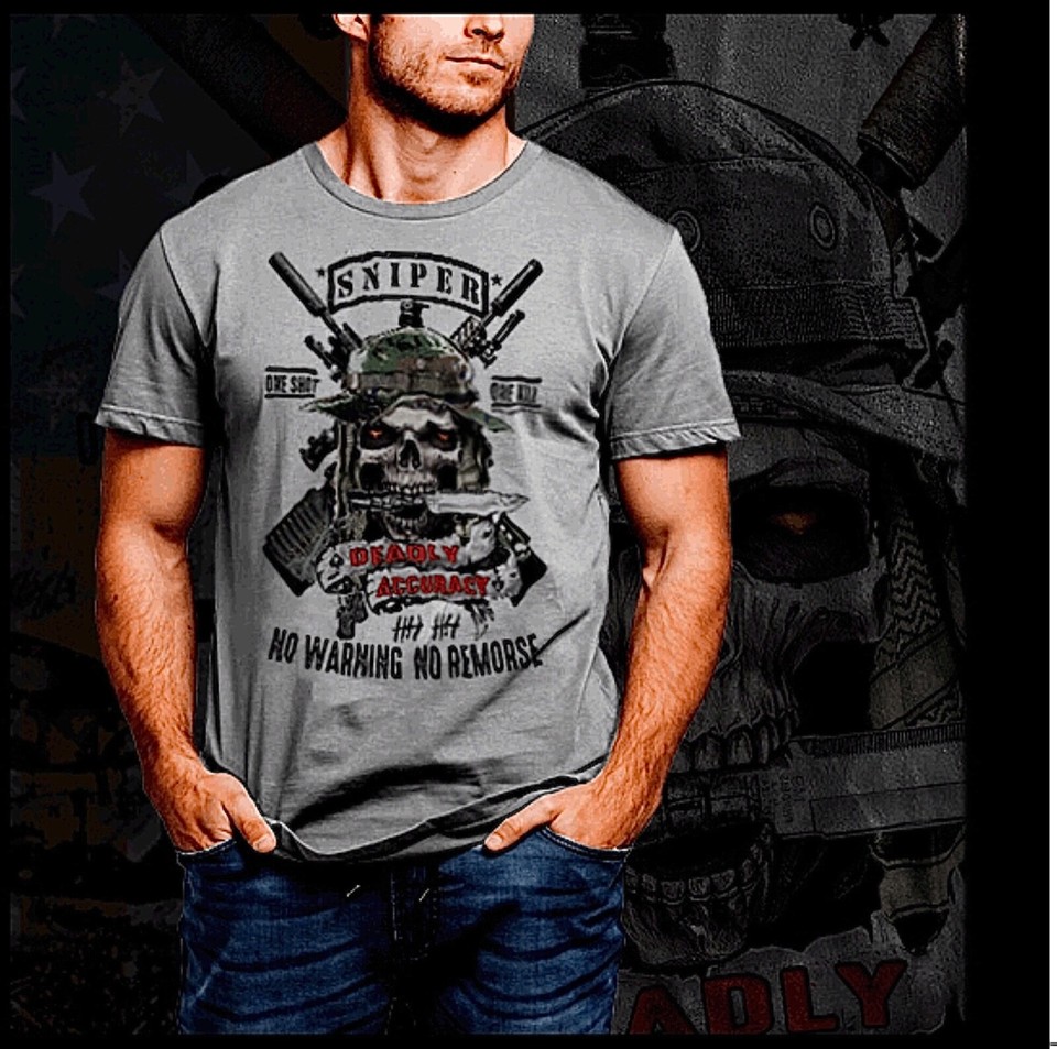 Army Sniper t-shirt marksman sharpshooter military tactical Combat no ...