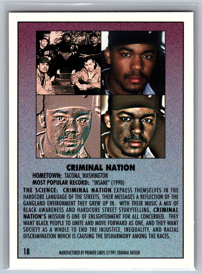 1991 The Rap Pack Series One MC Deff #18 Trading Card | eBay