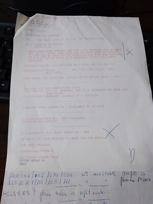 1984s DE TOMASO MODENA-De Tomaso PANTERA # 1283 , original note+telex ...