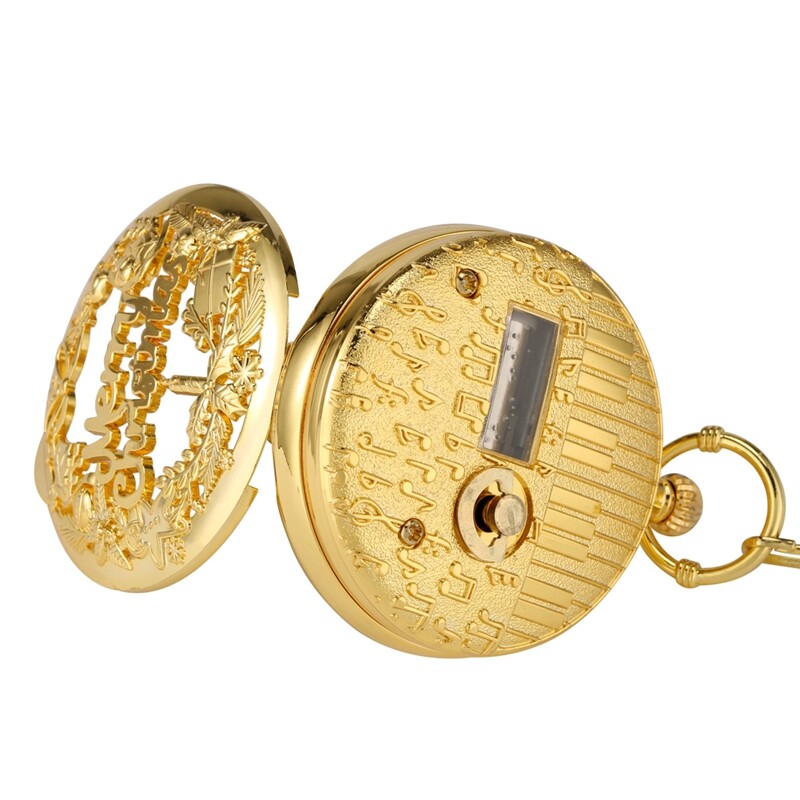 Creative Musical Pocket Watch Playing Song Quartz Watches for Men Women ...