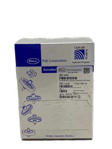 (50/Pk) PALL Acrodisc 25mm Syringe Filters Supor EKV 0.2um 2.8cm2 ...