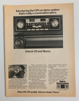 1977 Delco Electronics Car Stereo Radio AM FM Cassette Print Ad ...