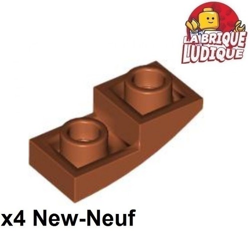 LEGO 4x Slope Curved Inverted Gradient Curve Inverted 2x1 Dark Orange ...