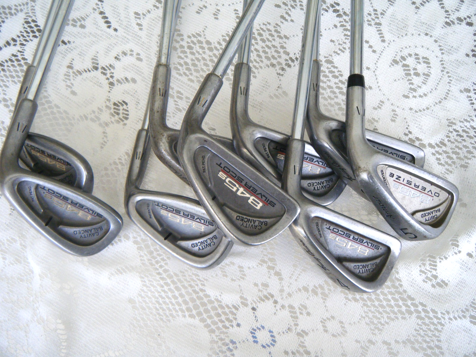 TOMMY ARMOUR 845s SILVER SCOT-9 IRONS SET 3,4,5,6,7,8,9,W,P-RH-STEEL S ...