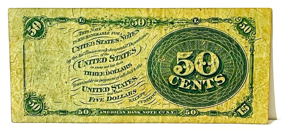 1866 U.S. 50¢ Fractional Currency Note Civil War Era Red Seal #509B | eBay