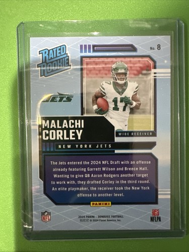 MALACHI CORLEY 2024 Donruss Retro Rated Rookie RC #8 New York Jets | eBay
