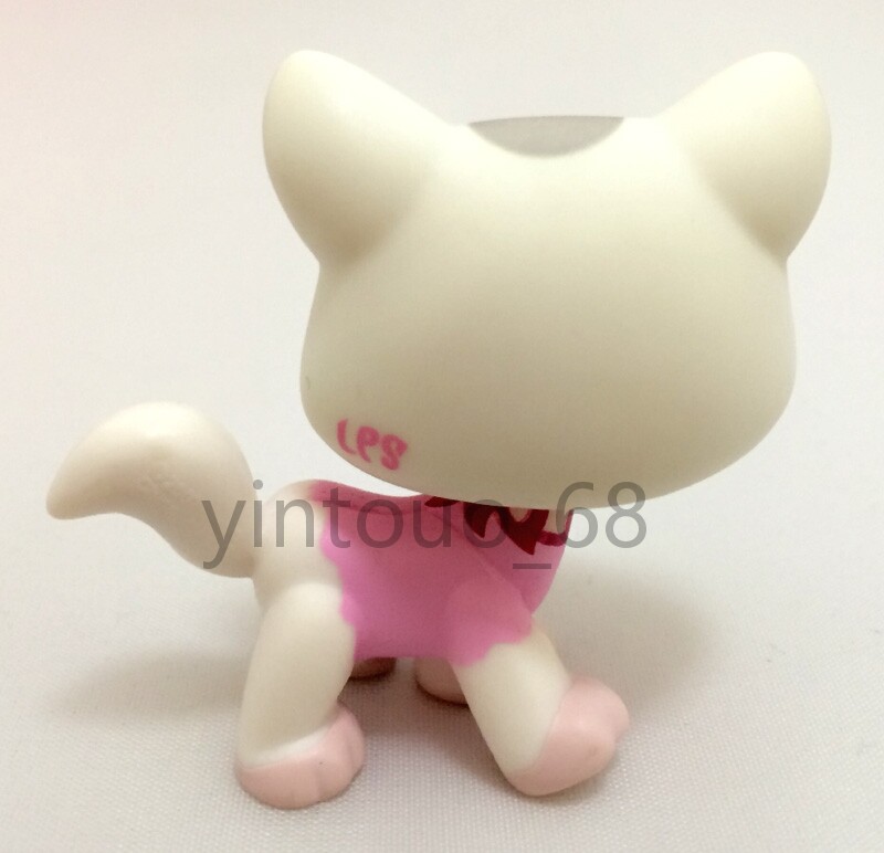 #1699 Pet LPS Felina Murchent White & Pink Kitty Cat Green Eyes | eBay