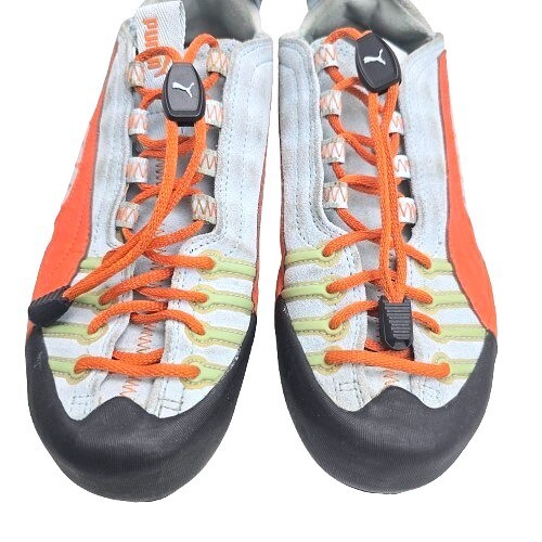 Puma Stealth Rock Climbing Shoes Women Size 6.5 Beige Orange Black Lace ...