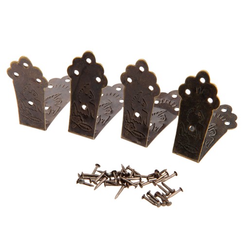 Antique Chest Decorative Corner Protector Guard Wood Case Box Desk Edge ...