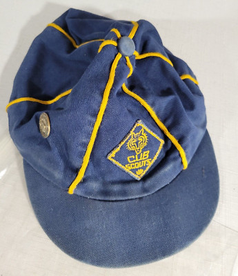 VINTAGE BOY SCOUTS OF AMERICA BSA CUB SCOUT CAP / HAT 1960s w/ Bobcat ...
