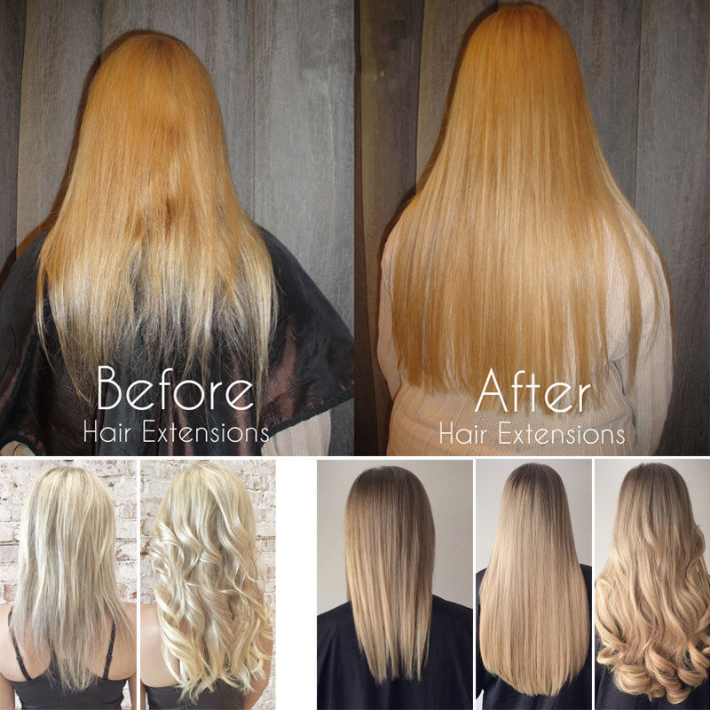 24INCH LONG THICK 100% Real Full Head 8-Pieces Clip in Hair Extensions ...