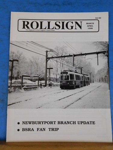 Rollsign Magazine of New England Transit News 1998 March April ...
