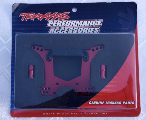Traxxas 6738R Red 7075-T6 Aluminum Shock Tower Rustler 4x4 HOSS RC ...