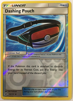 POKEMON DASHING POUCH 92/111 CRIMSON INVASION UNCOMMON REVERSE HOLO ...