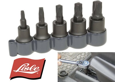 Lisle 82400 5 Piece Mortorq Super Socket Torx Bit Set With Holder New ...