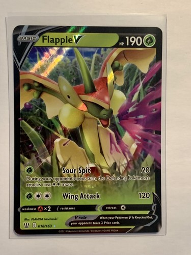 Flapple V 018/163 Battle Styles Ultra Rare Holo Pokemon TCG Card Mint NM/M | eBay
