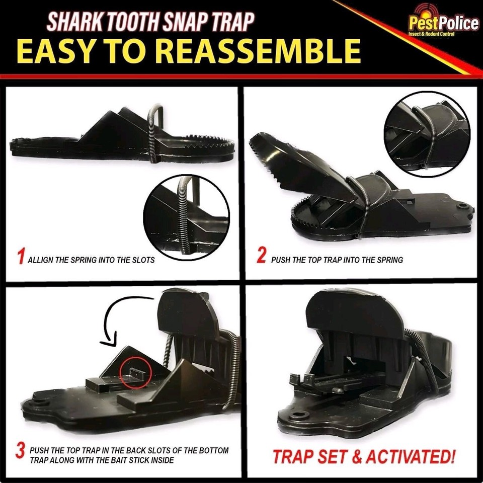 6pk Mouse Traps | Heavy Duty Mice Snap Catcher Rodent Mice Reusable ...