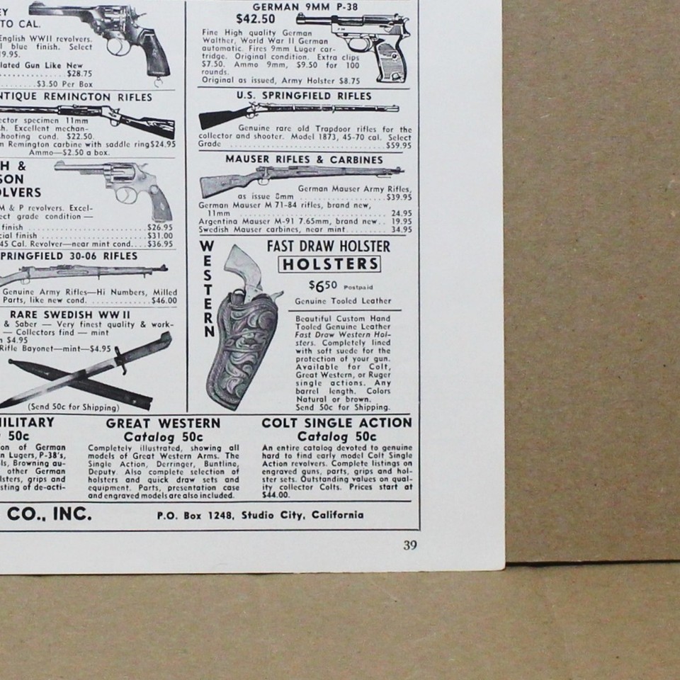 Early & Modern Firearms Company, Inc. 1960 Vintage magazine ...