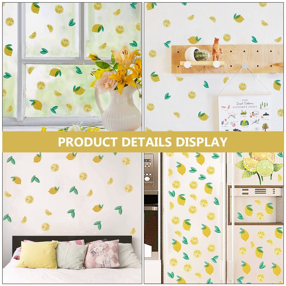 1PC Hawaiian Yellow Lemon Wall Decal Decor Adhesive Bedroom Decorative ...