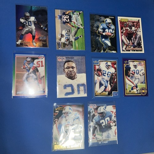 1998 Flair Showcase Row 3 #20 Barry Sanders Detroit Lions + 9 NFL Card ...