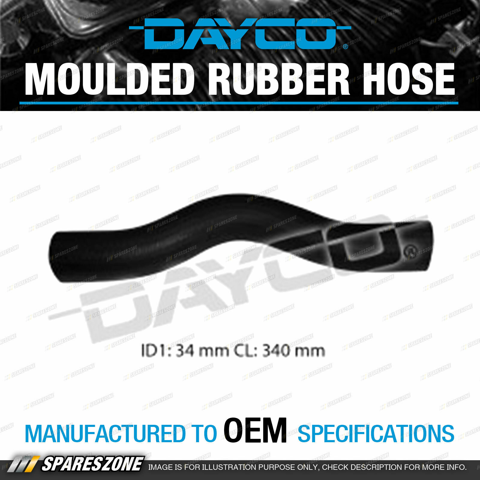Dayco Upper Radiator Hose for Mitsubishi L200 Express Utility K12T MA ...