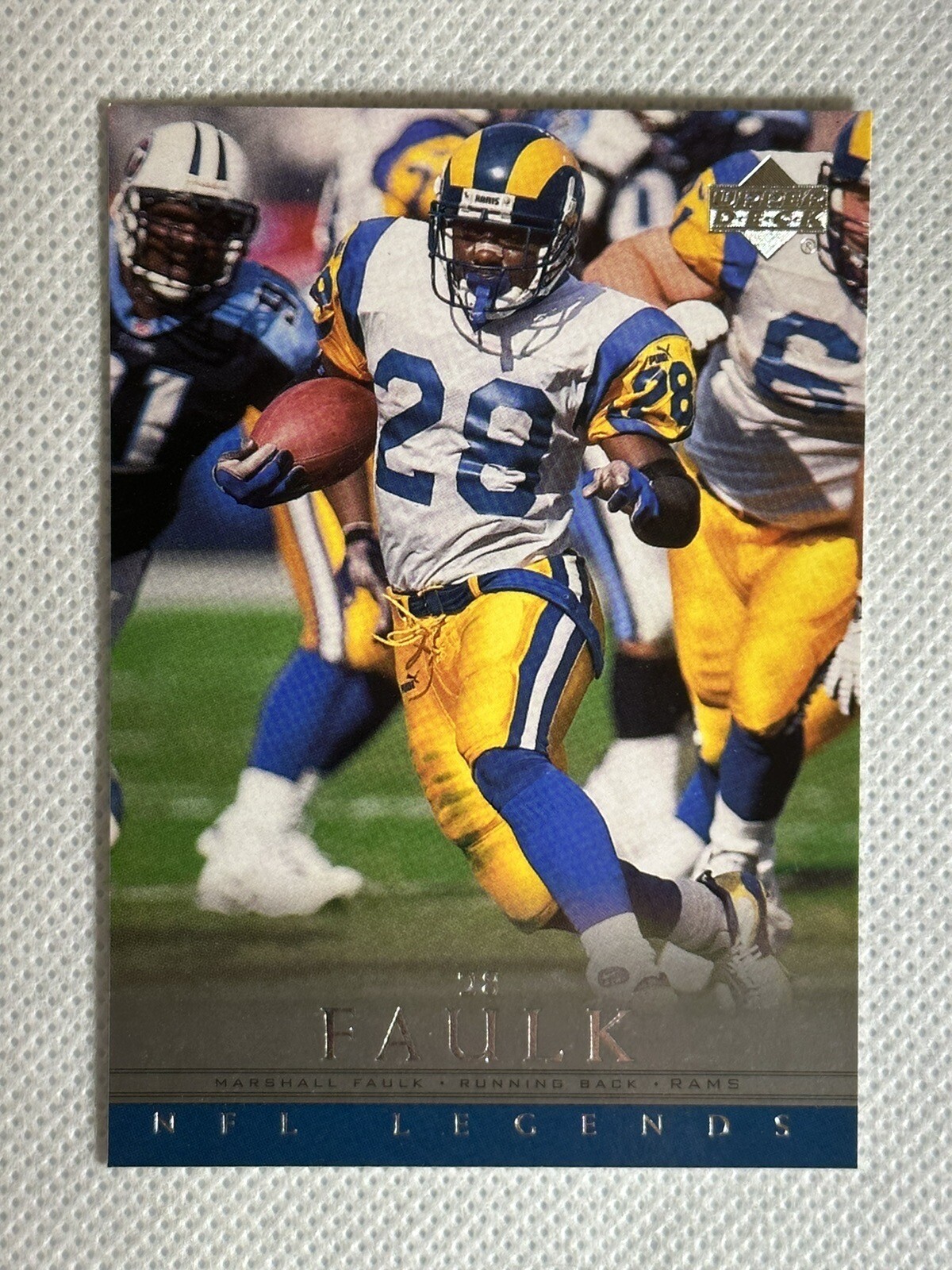 2000 Upper Deck NFL Legends Marshall Faulk #78 Football Card St. Louis ...