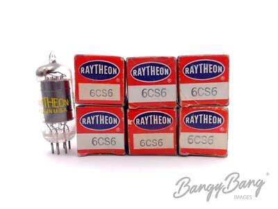 6 Vintage Raytheon 6CS6/EH90 sharp cut-off Heptode Audio Vacuum Tube ...