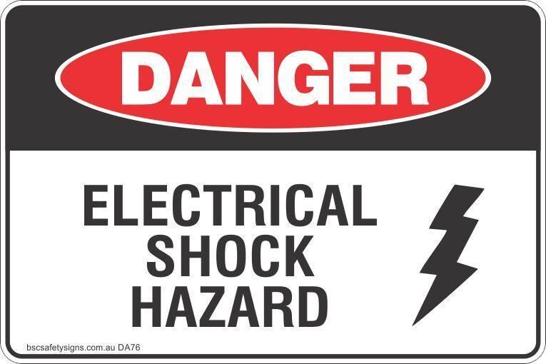 Danger Electrical Shock Hazard Safety Signs and Stickers | eBay