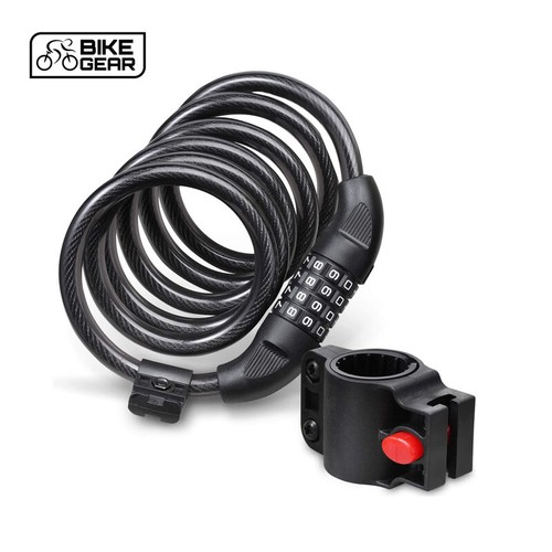 Bike Lock 4-Digit Combination Chain Cable Lock Anti Theft Security for ...