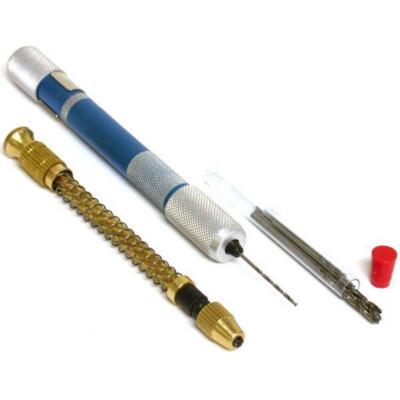 Euro Tool Pin Vise & 12pc Spiral Pin Vise with Drills Bits Clockmaker ...