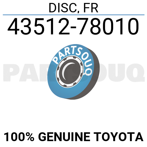 4351278010 Genuine Toyota DISC, FR 43512-78010 | eBay