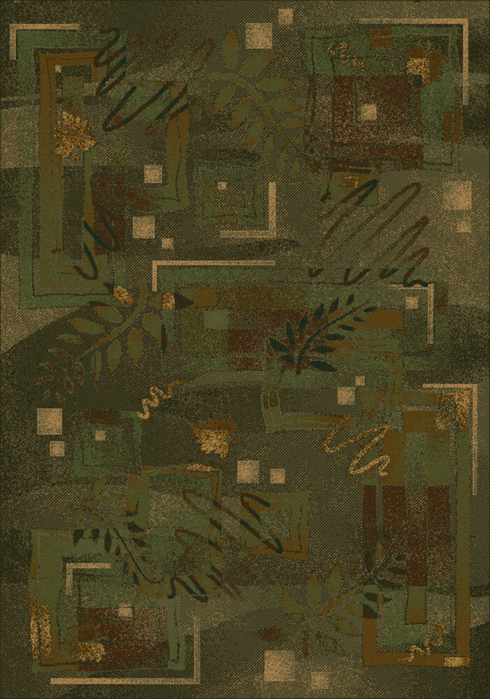 8x11 Milliken Green Floral Area Rug Autumn Twill Olive - Aprx 7' 8" x ...