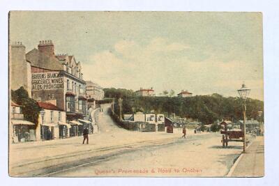 Old postcard QUEEN’S PROMENADE & ROAD TO ONCHAN, DOUGLAS, ISLE OF MAN ...
