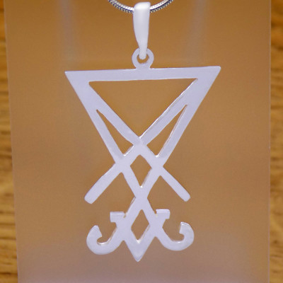 925 Sterling Silver Sigil of Lucifer Seal of Satan Gothic Pendant ...