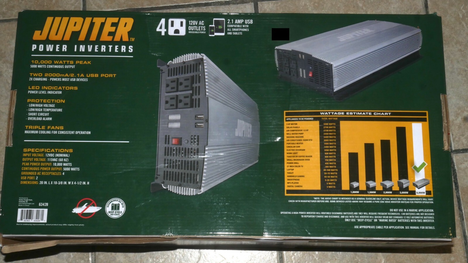 Jupiter 57334 120VAC 5000W Power Inverter - Silver for sale online | eBay