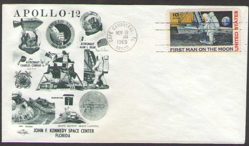 US. Apollo 12 Lunar Module landed on the Moon on November 19th 1969 ...