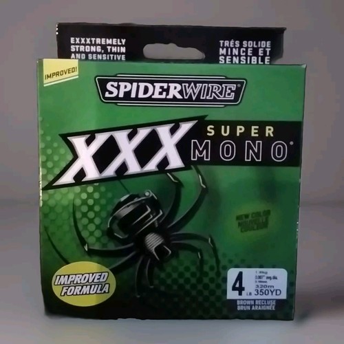 Spider Wire 4lb XXX Super Mono Monofilament Fishing Line 350YD Brown ...