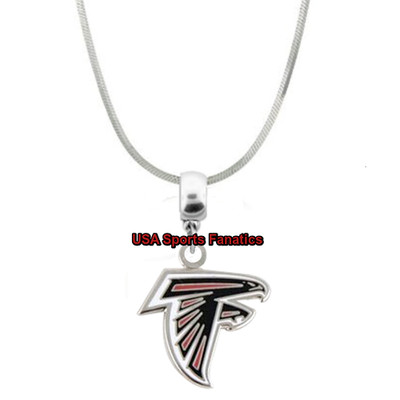 NFL Atlanta Falcons Team Logo Necklace on a 925 Sterling Silver Snake ...