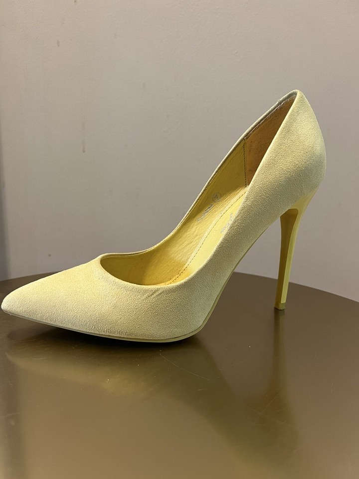 Herstyle High Heel Shoes 4 Inch Women’s Sz 7 Yellow SH-22 | eBay