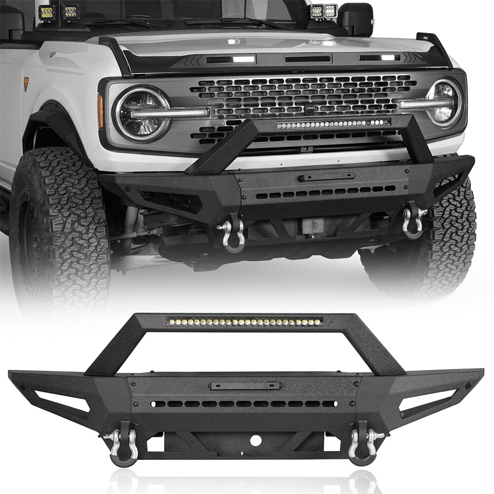 Heavy Duty Bumper Ford Bronco Steel Heavy Duty Front Bumper+Bull Bar