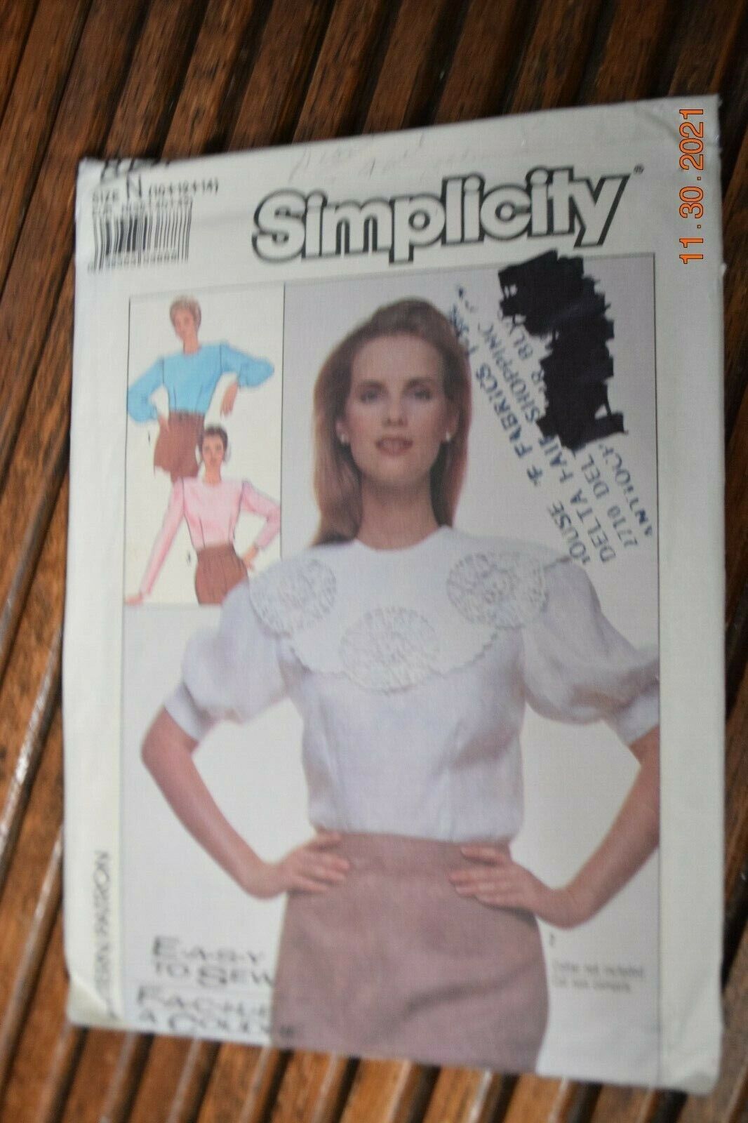 Simplicity 8511 Misses' Blouse Sz 10 12 14 Sewing Pattern Uncut | eBay
