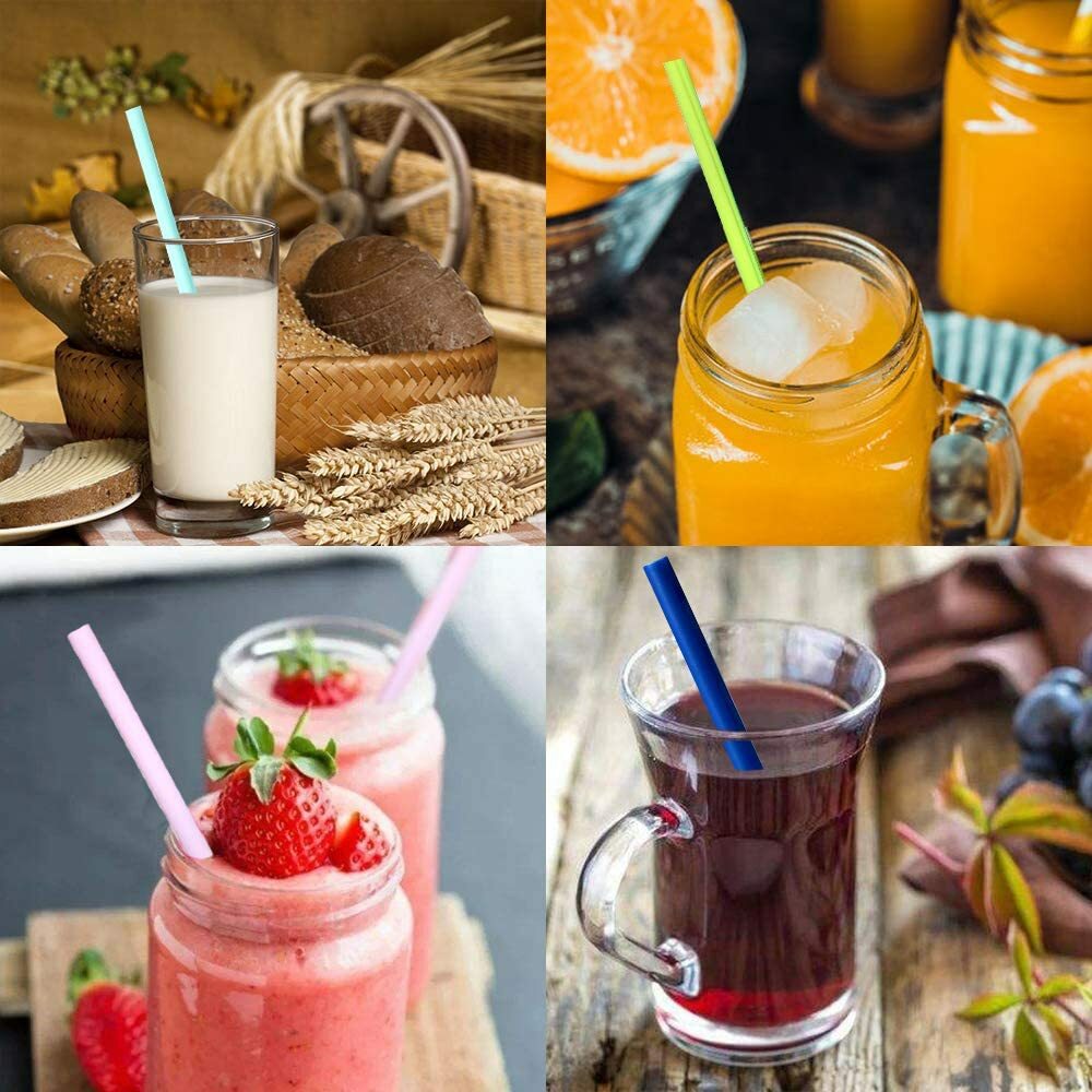 Reusable Premium Silicone Straws Openable Food Grade Drinking Straw Hot ...
